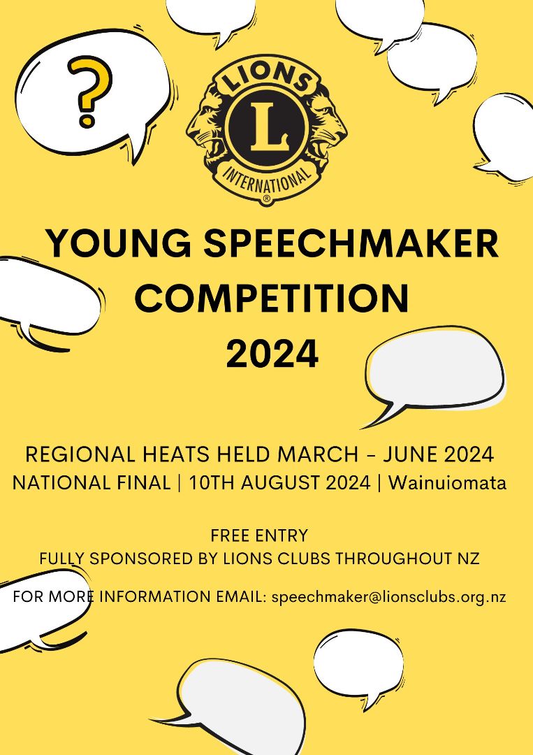 Young Speechmaker Contest :: Lions Clubs New Zealand